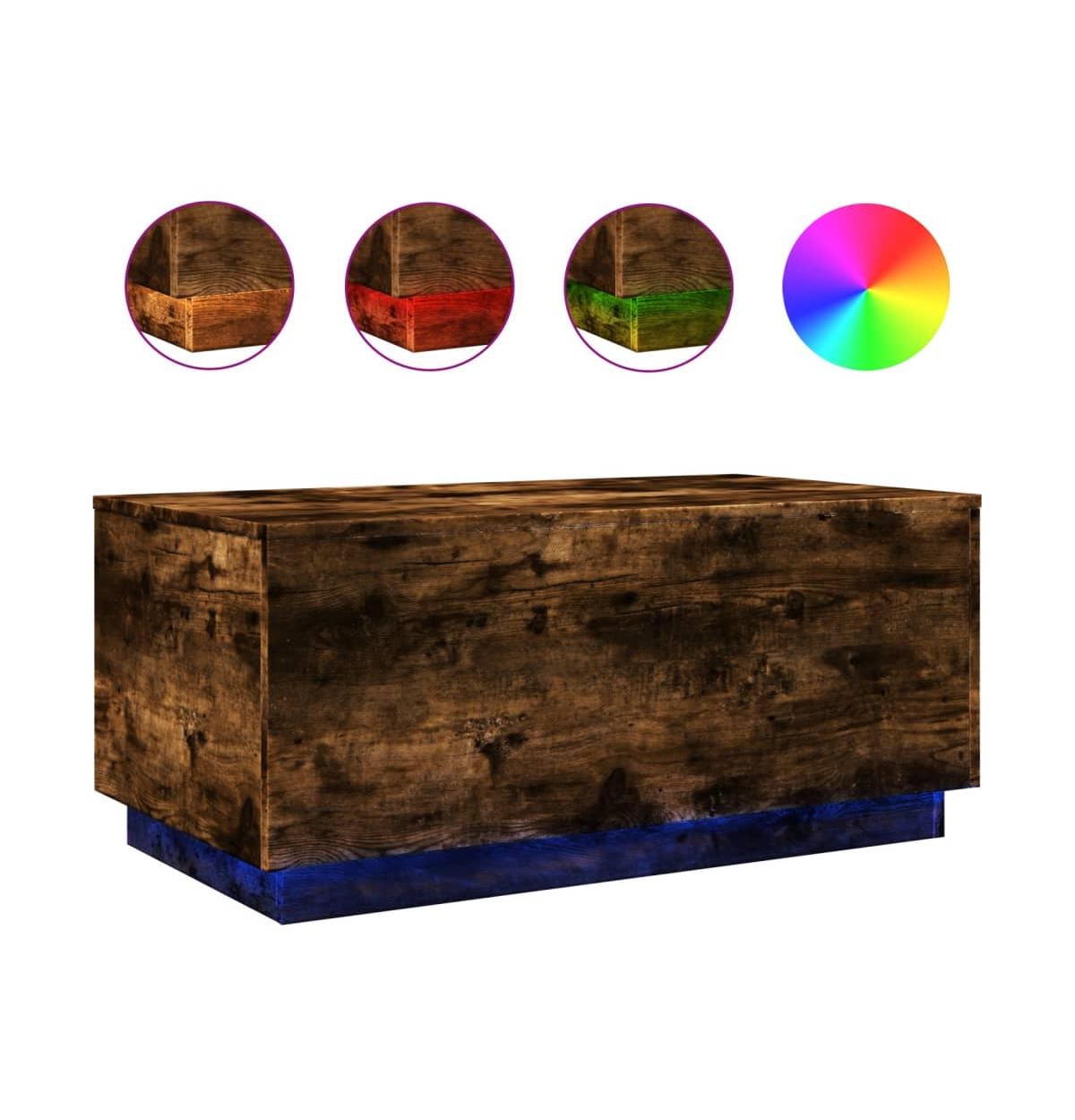 Click here for vidaXL Coffee Table Smoked Oak Engineered wood 35.... prices