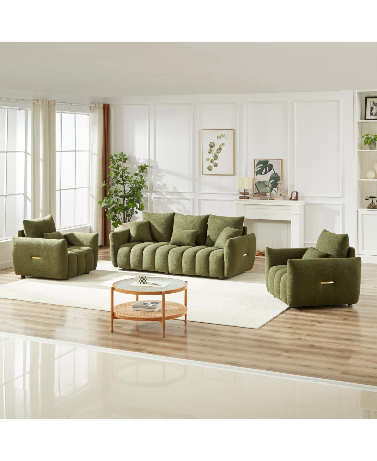 Click here for Streamdale Furniture Teddy Sofa Set: 3+1+1  Modern... prices