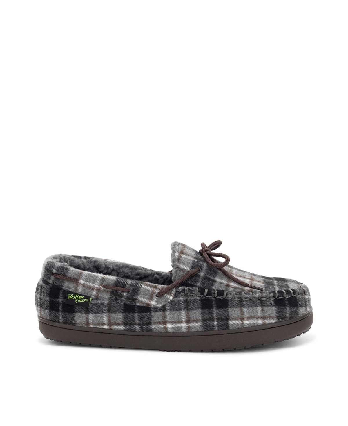 Click here for Western Chief Mens Sumner Plaid Slipper - Gray prices