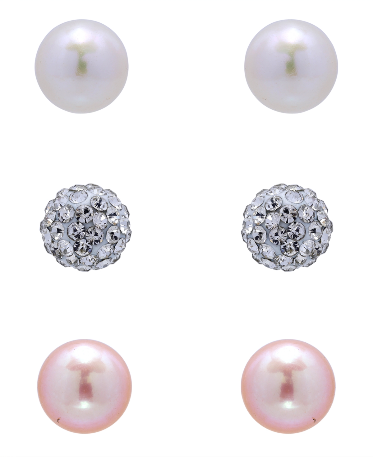 Click here for Giani Bernini White and Pink Freshwater Pearl Butt... prices
