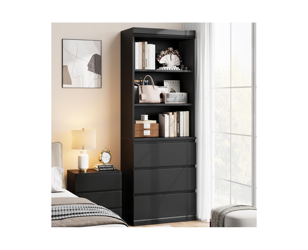 Click here for gaomon Bookcase with Drawers 70.27 Inches Tall Boo... prices