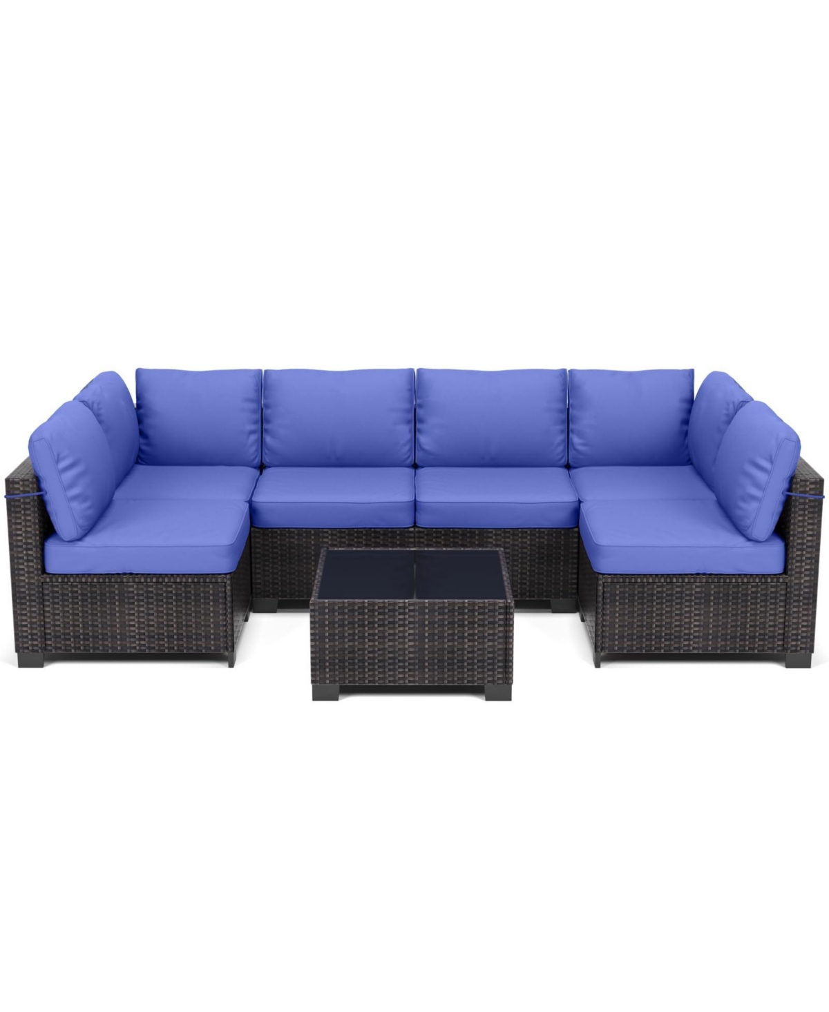 Click here for Gaomon 7-Piece Outdoor Rattan Patio Furniture Set... prices