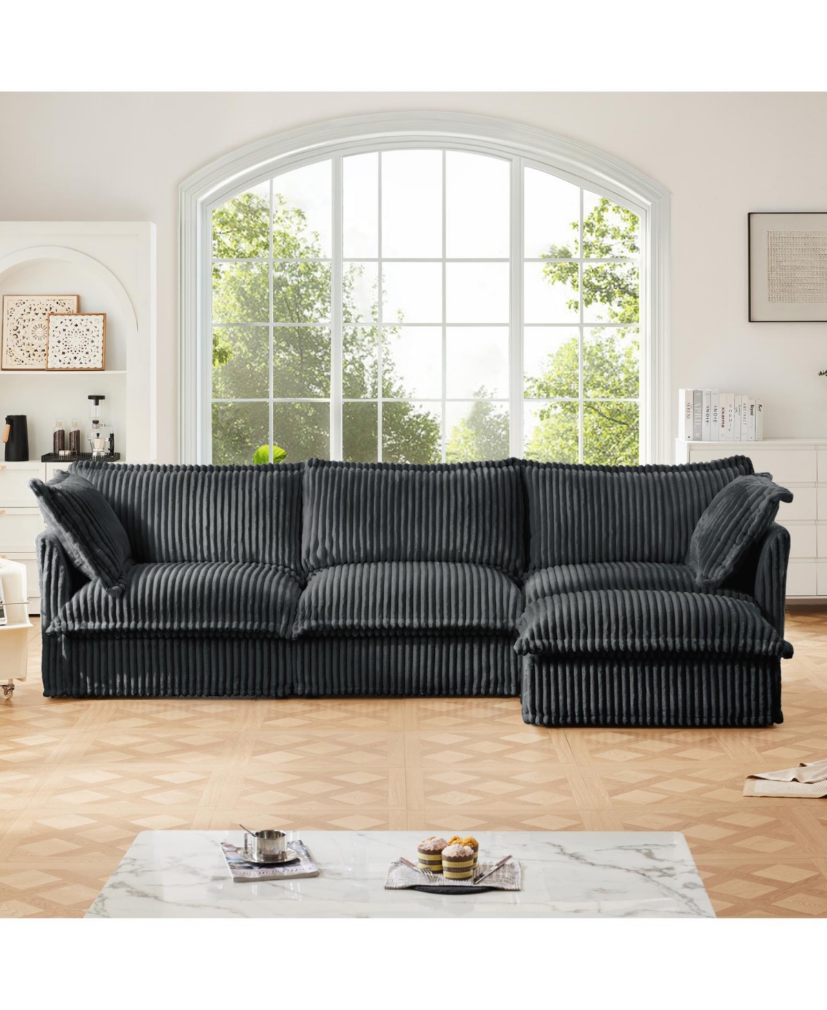 Click here for Streamdale Furniture L-Shaped Slipcovered Sectiona... prices