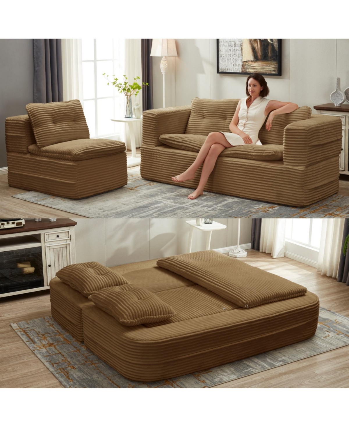 Click here for Streamdale Furniture Streamdale Convertible Cordur... prices