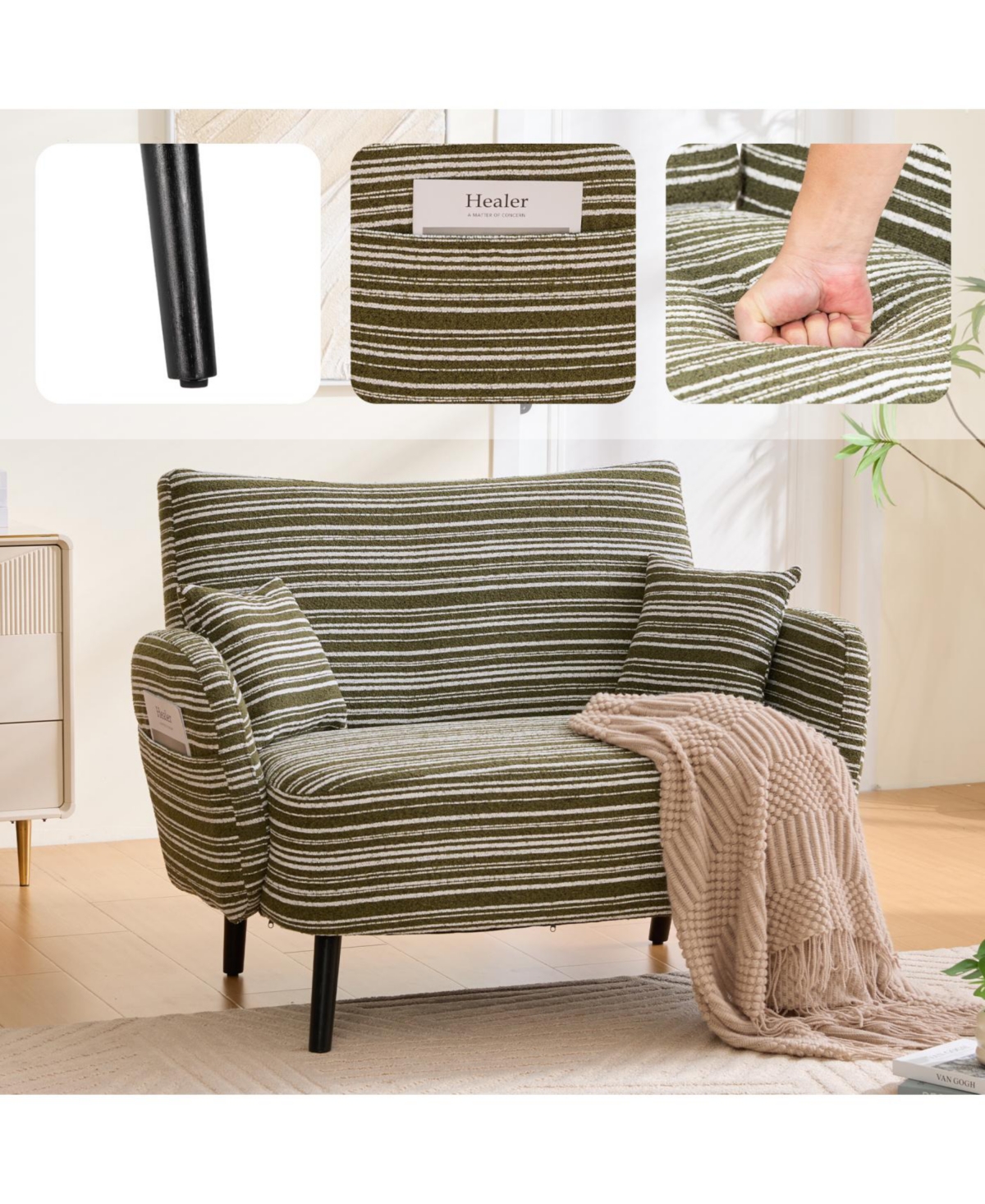 Click here for Streamdale Furniture Modern two-seater sofa with a... prices