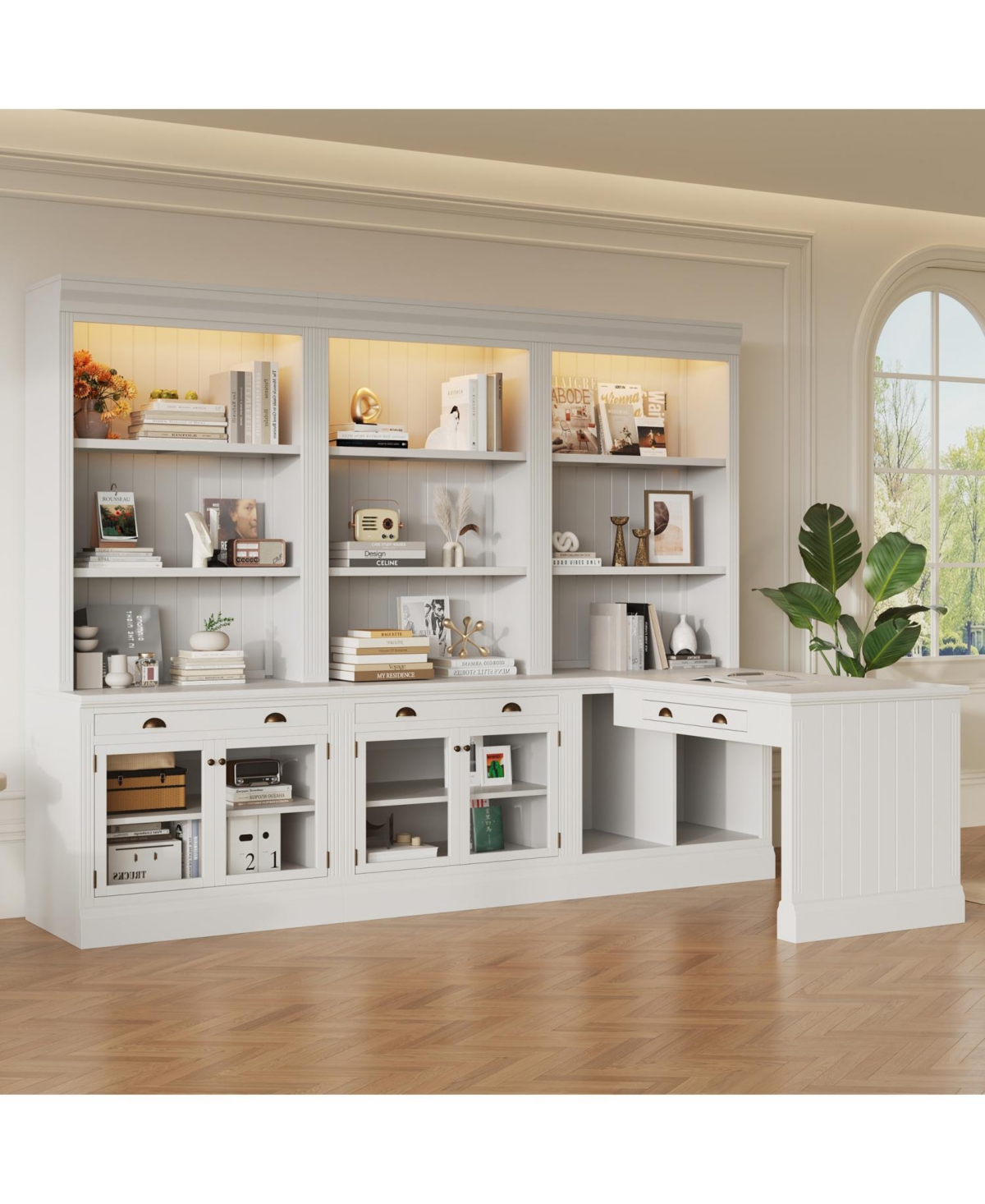 Click here for Streamdale Furniture 83.4" Bookshelf & Desk S... prices