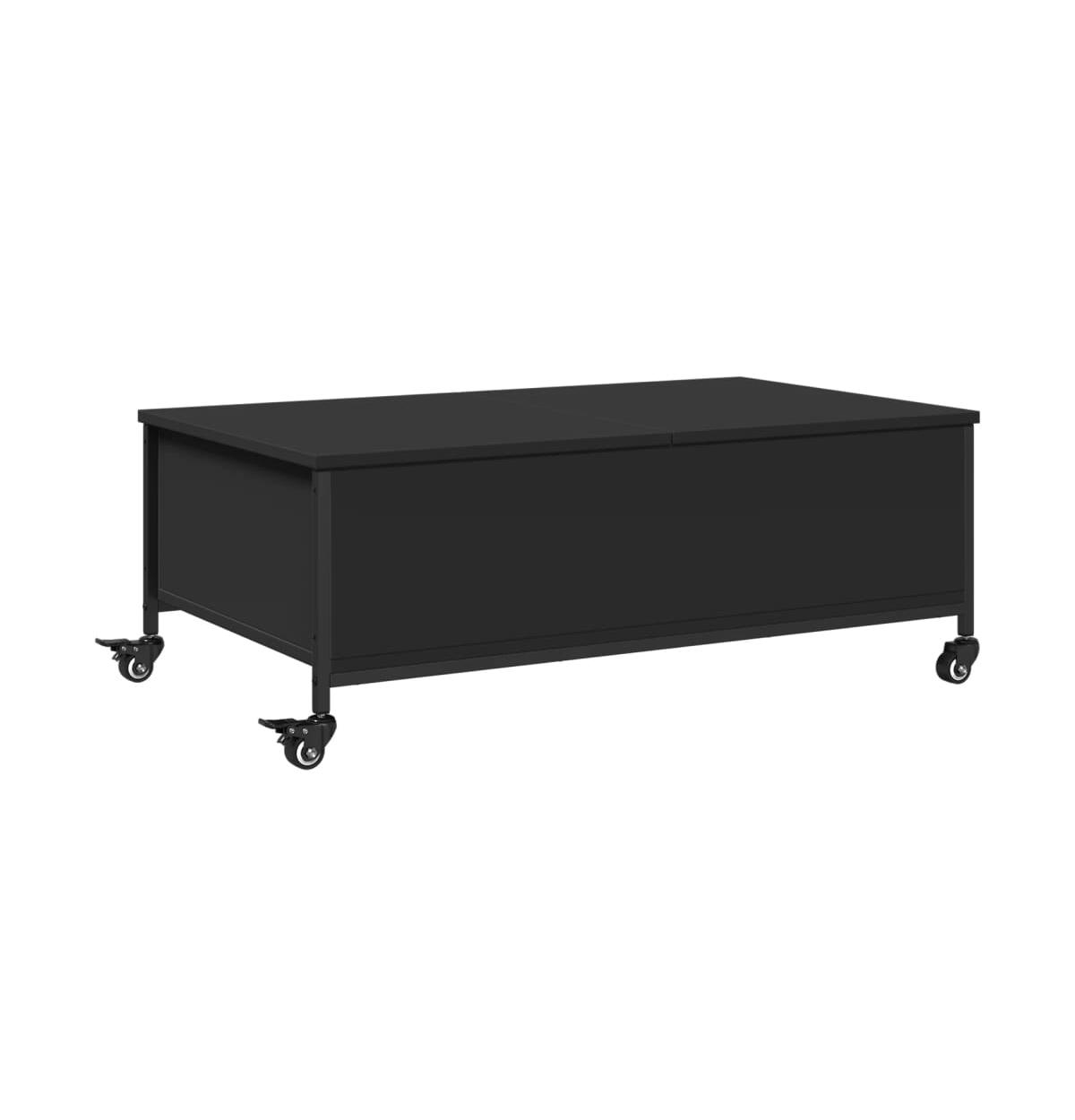 Click here for vidaXL Coffee Table Black Engineered Wood  Powder-... prices
