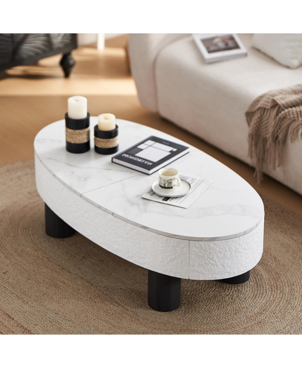 Click here for Streamdale Furniture Oval Faux Marble Mid-Century... prices