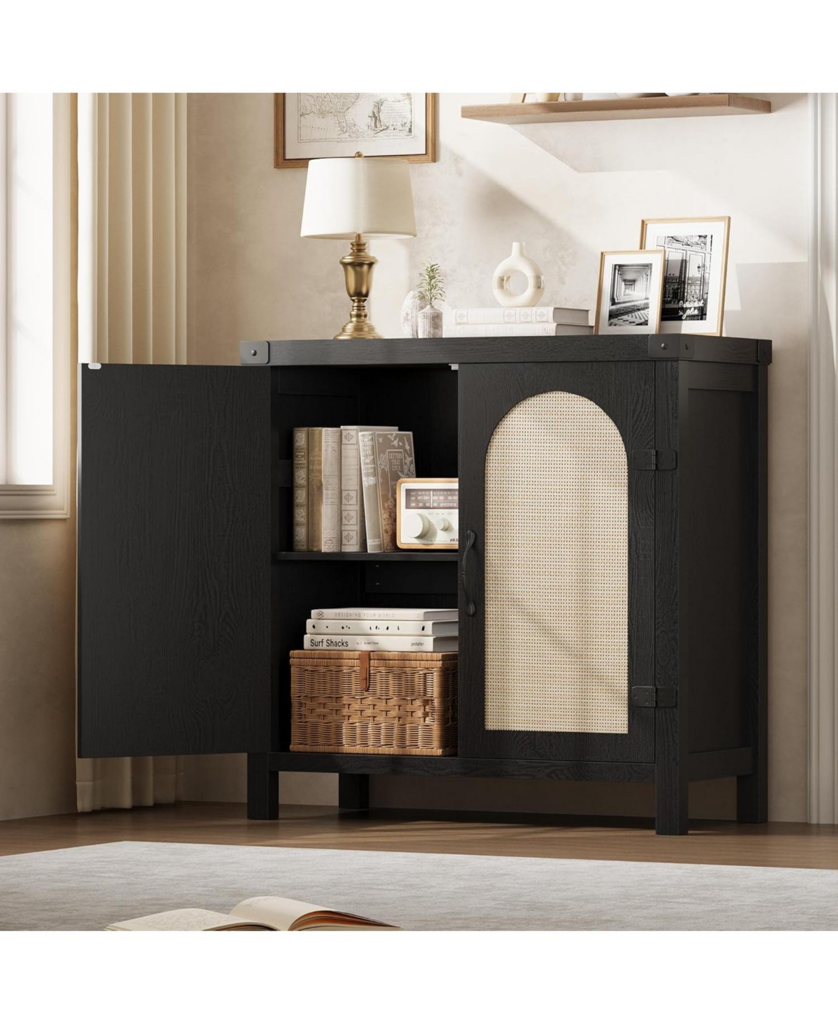 Click here for Gaomon 31.5" Small Rattan Buffet Cabinet with... prices