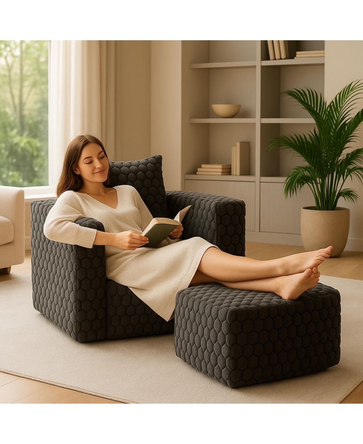 Click here for Streamdale Furniture Corduroy Lounge Sofa - No Ass... prices