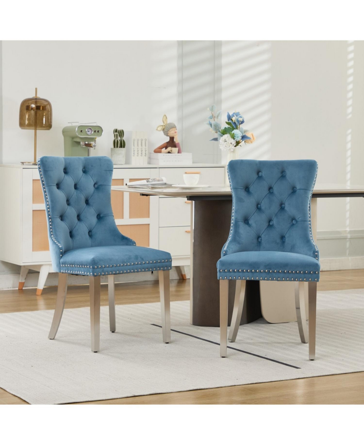 Click here for Streamdale Furniture Velvet Dining Chair with Chro... prices
