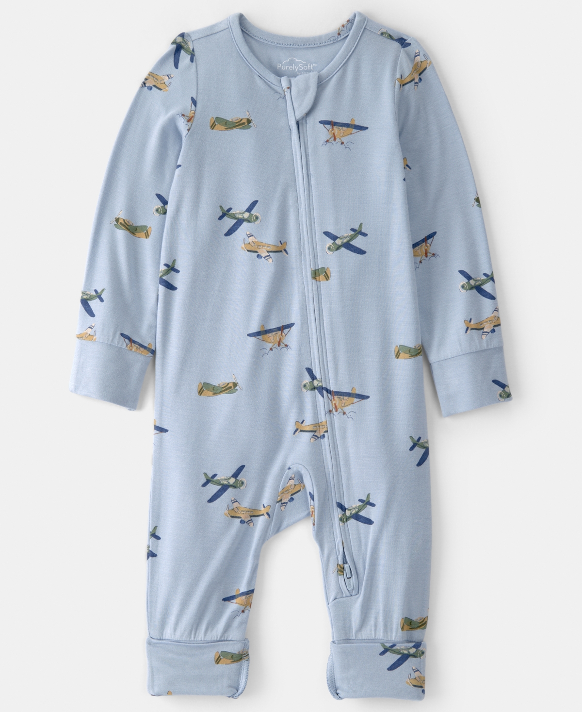 Click here for Carters Baby Boys Plane Print 2-Way Zip Sleep and... prices