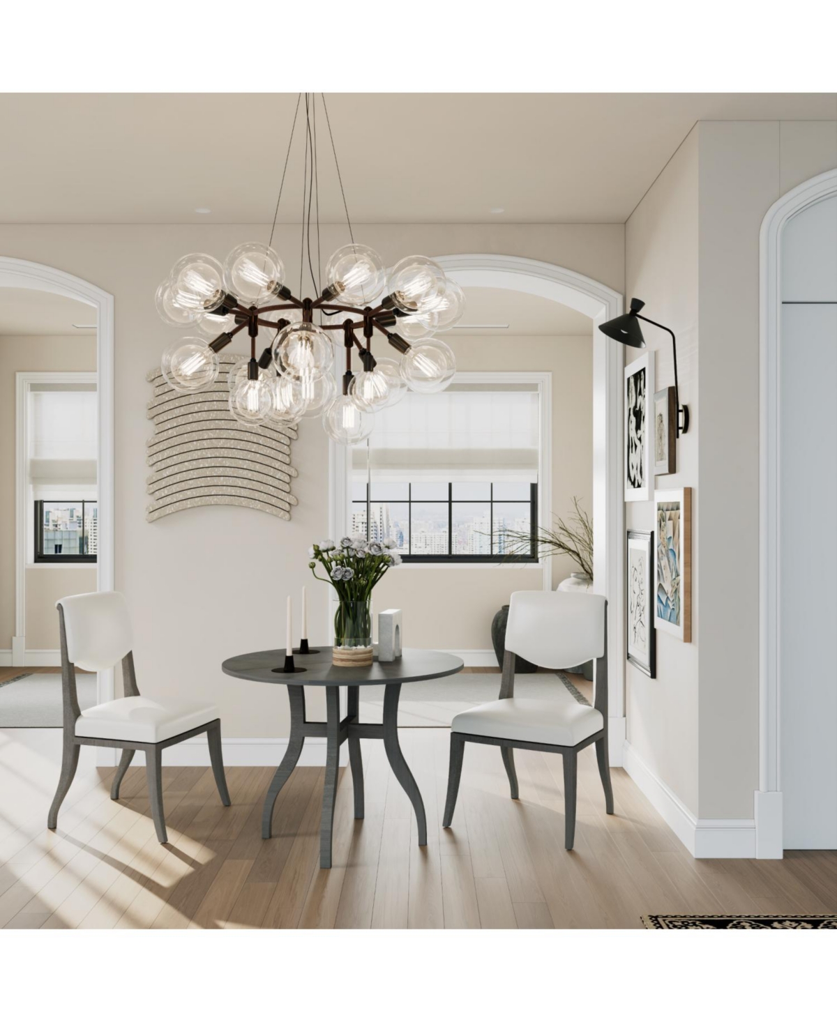 Click here for Streamdale Furniture Oak Gray Round Dining Set- 39... prices