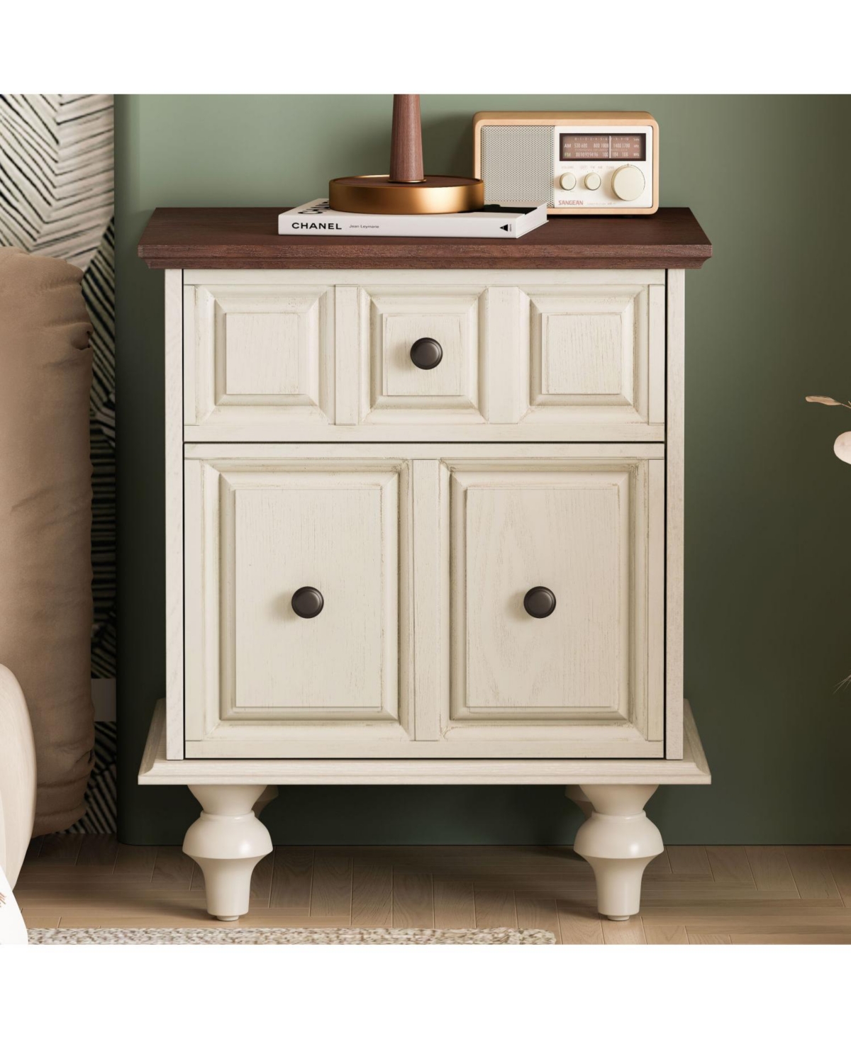 Click here for Streamdale Furniture Vintage Nightstand 2 Drawers... prices