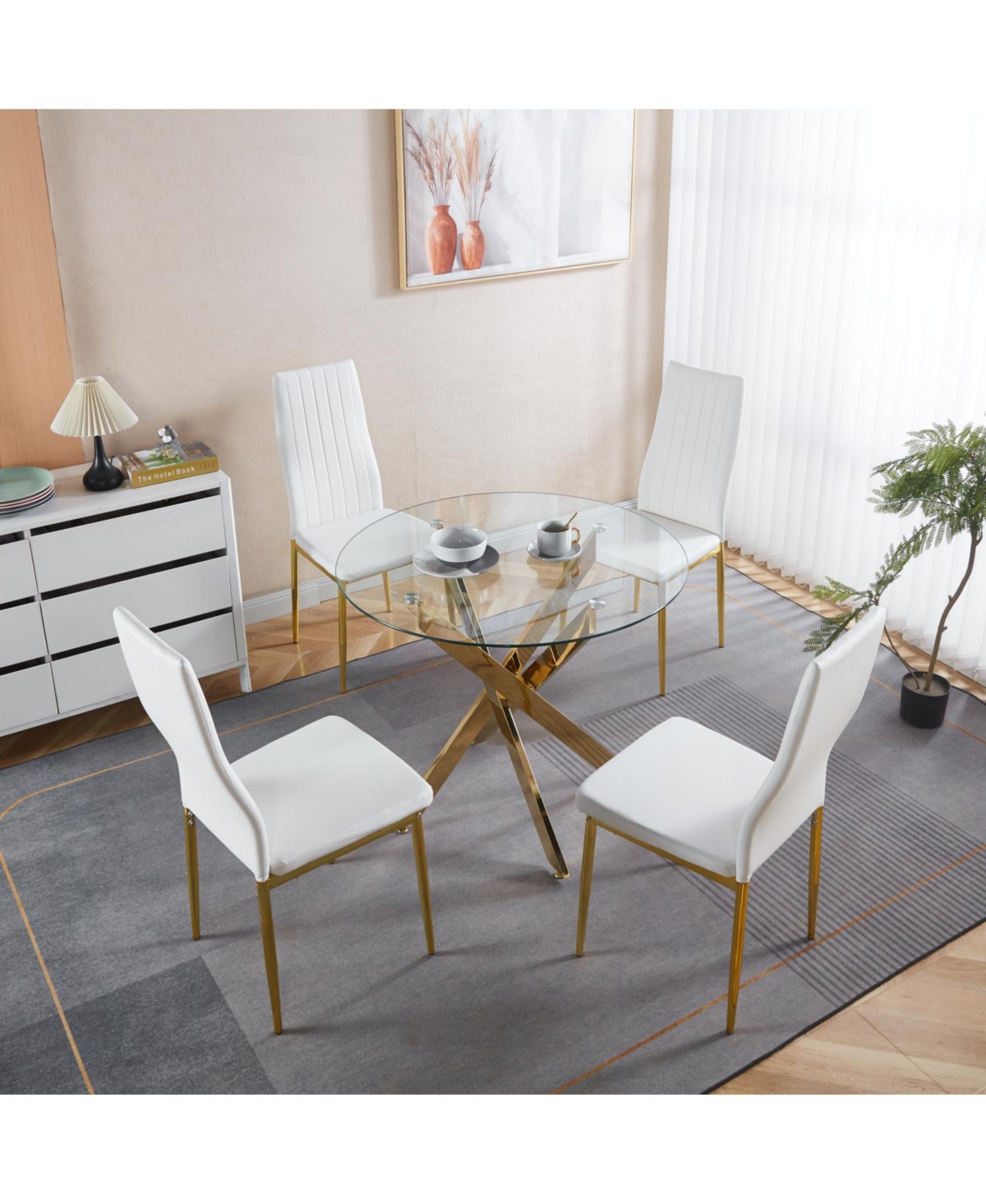 Click here for Streamdale Furniture Mid-Century Glass Top Dining... prices