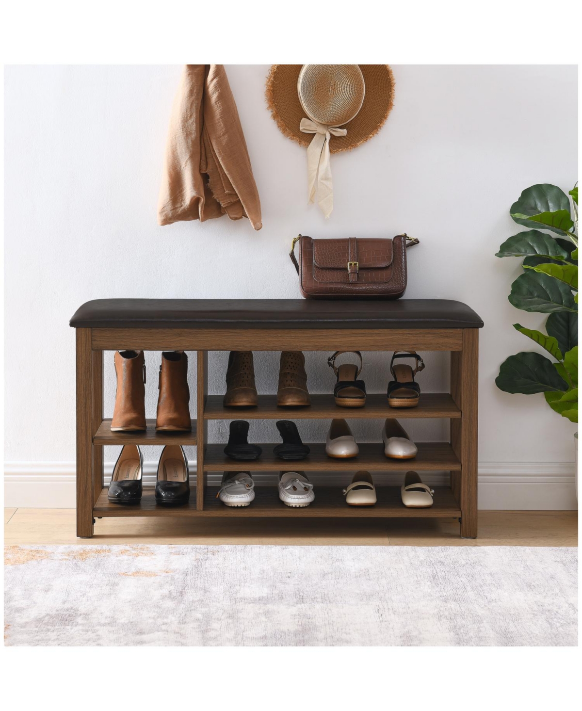 Click here for Streamdale Furniture Adjustable Rubberwood Shoe Be... prices