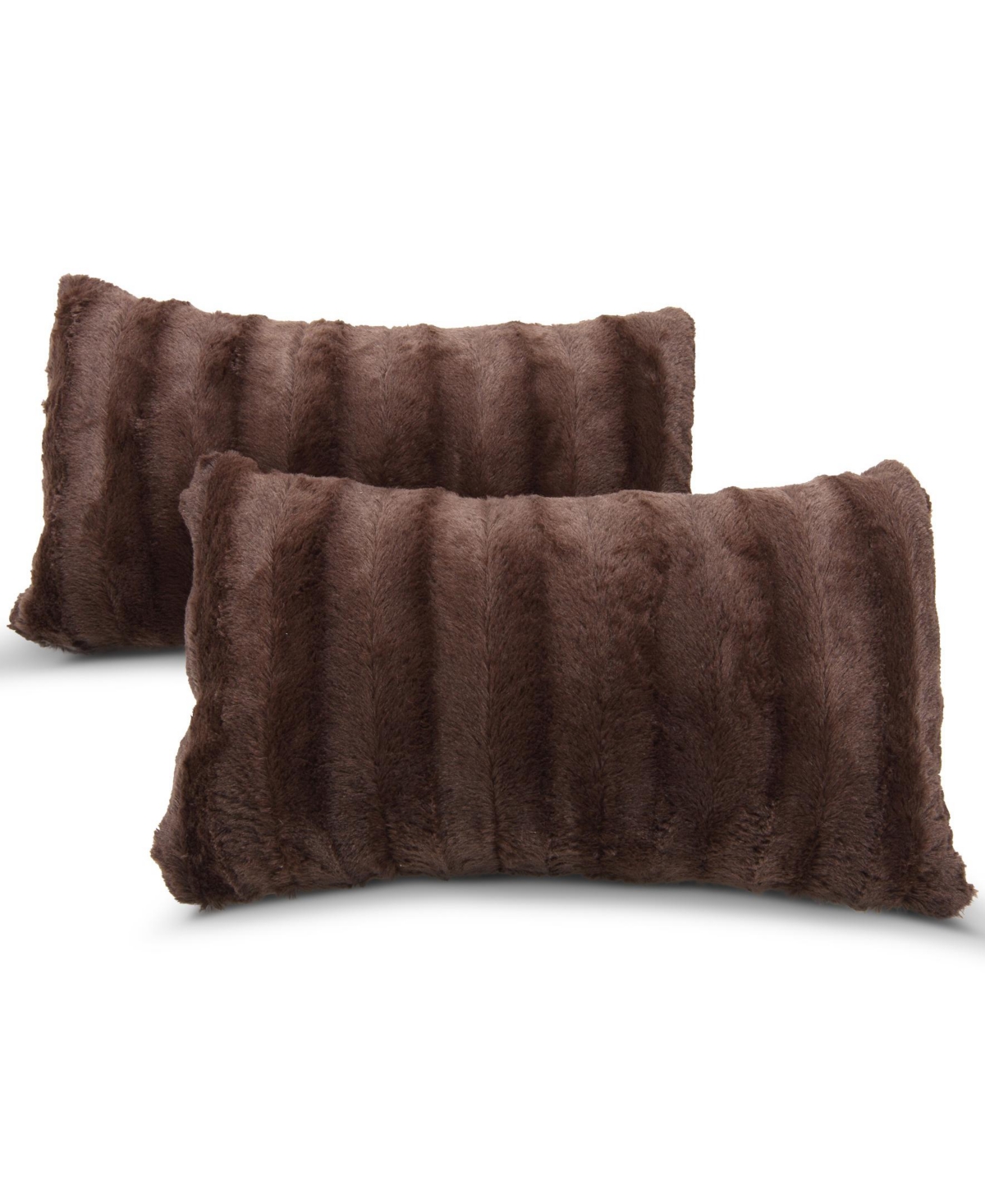 Click here for Cheer Collection Faux-Fur 2-Pack Decorative Pillow... prices
