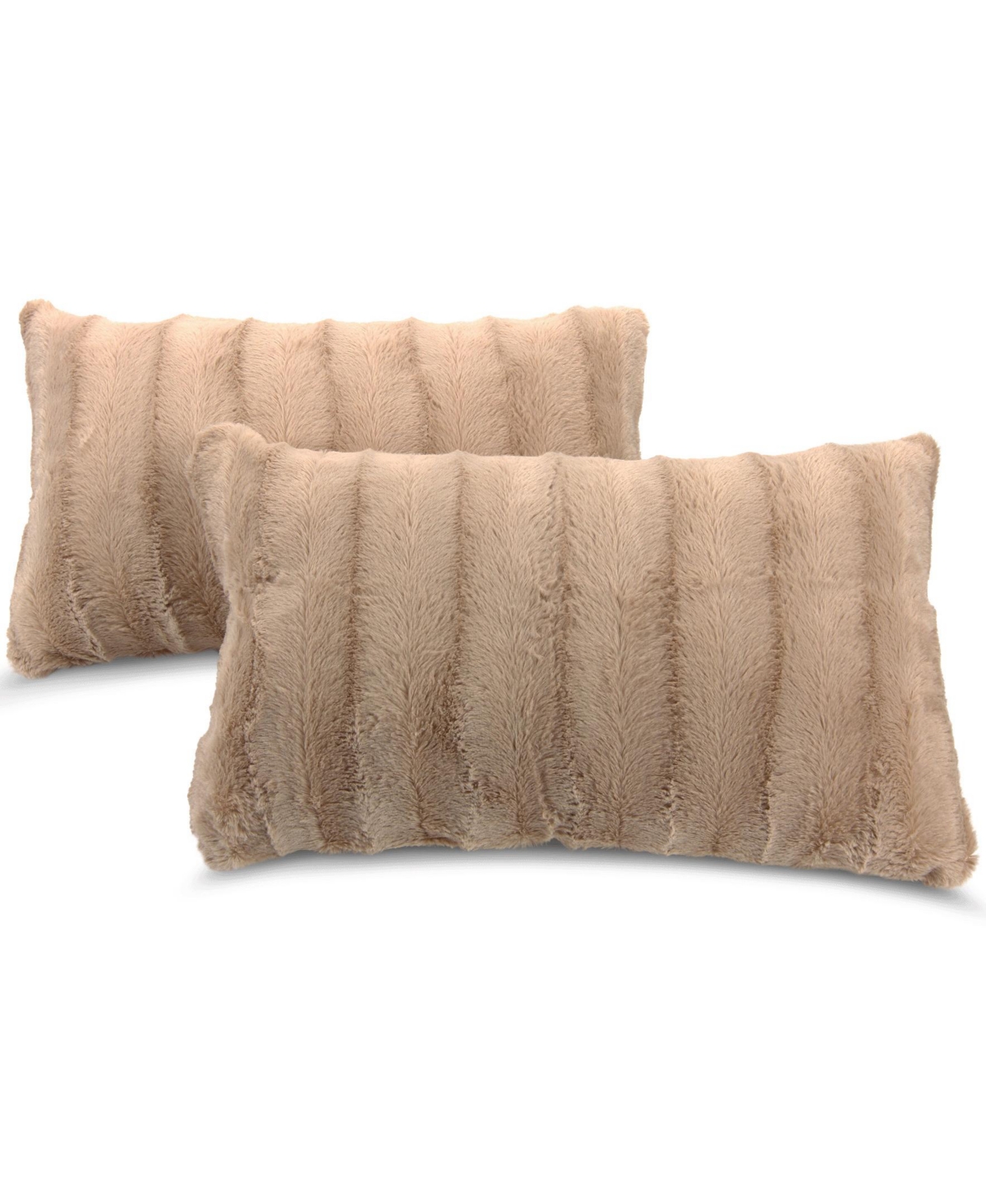 Click here for Cheer Collection Faux-Fur 2-Pack Decorative Pillow... prices