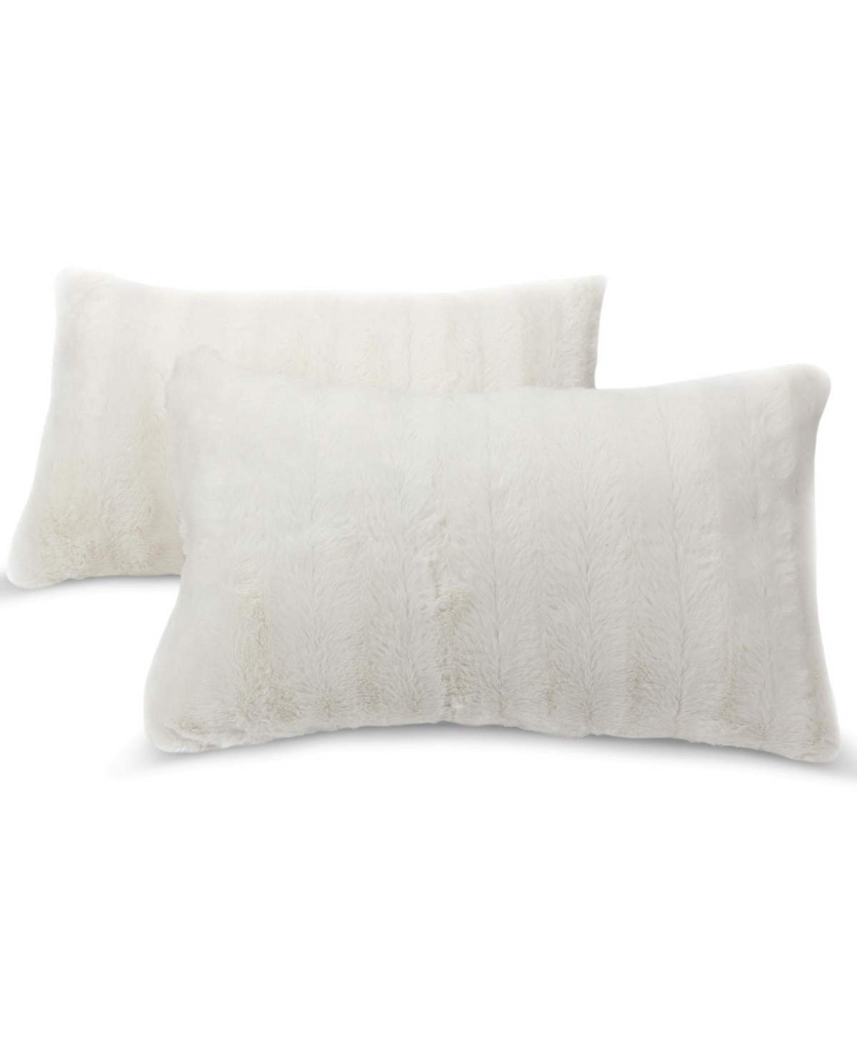 Click here for Cheer Collection Faux-Fur 2-Pack Decorative Pillow... prices