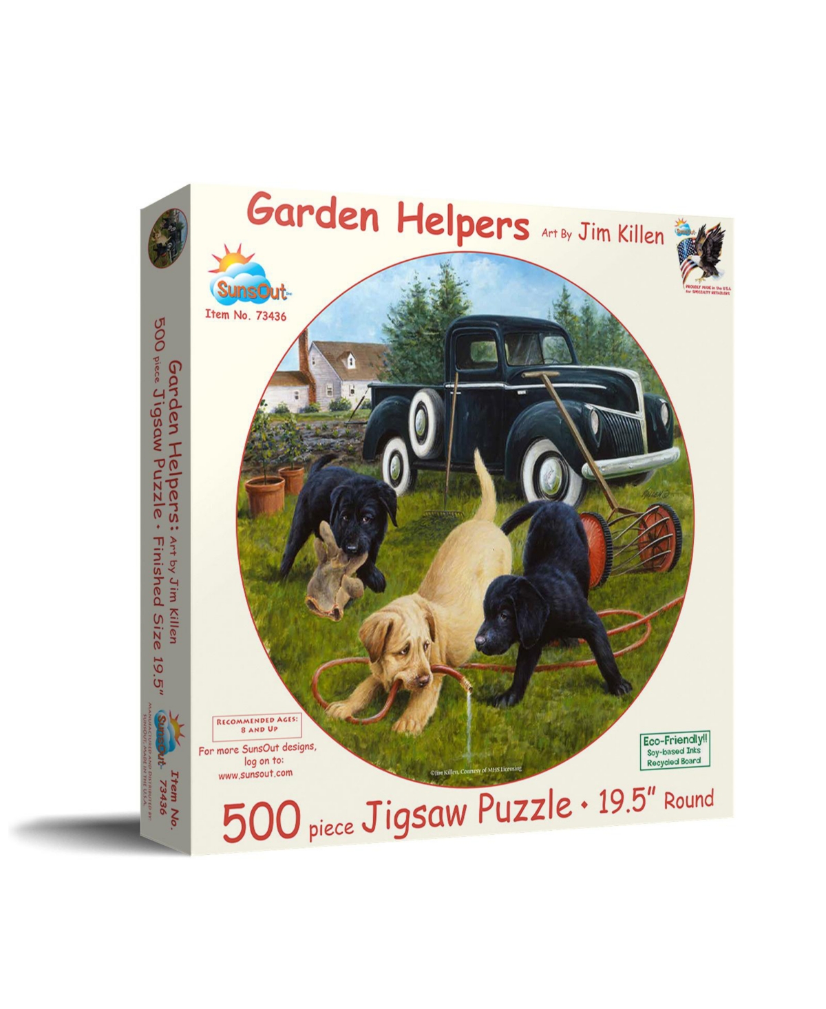 Click here for SunsOut Garden Helpers 500 piece Jigsaw Puzzle for... prices