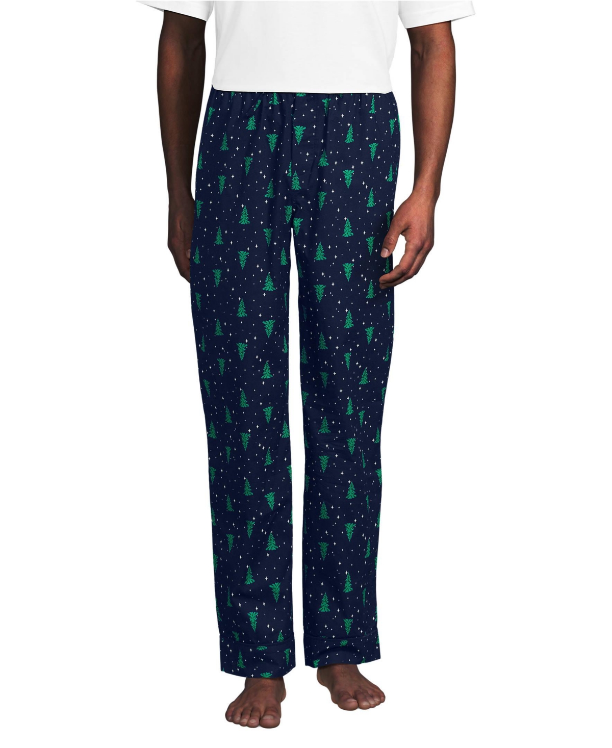 Click here for Lands End Mens Essential Pajama Pants - Holiday tr... prices