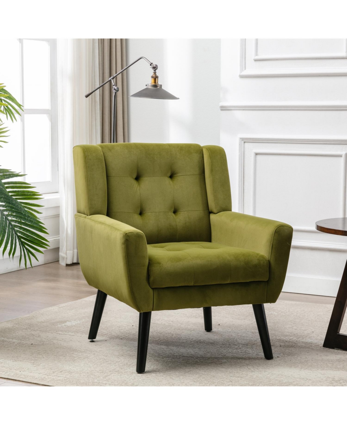 Click here for Streamdale Furniture Velvet Chair with Black Legs... prices