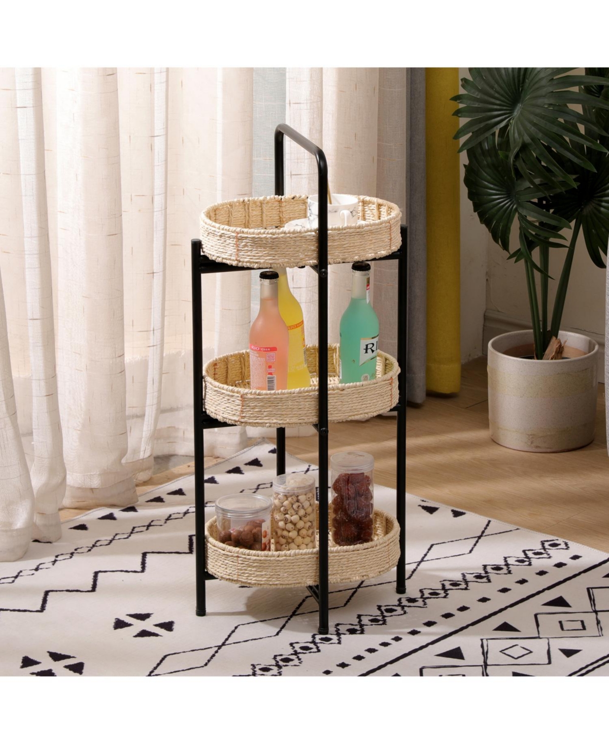 Click here for Streamdale Furniture 3 Tier Tray Table Paper Rope... prices