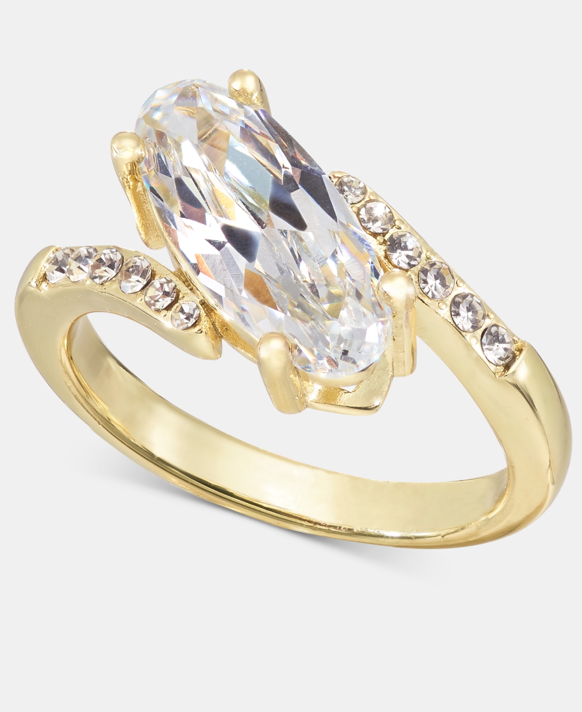 Click here for Charter Club Gold-Tone Cubic Zirconia Oval Ring  M... prices