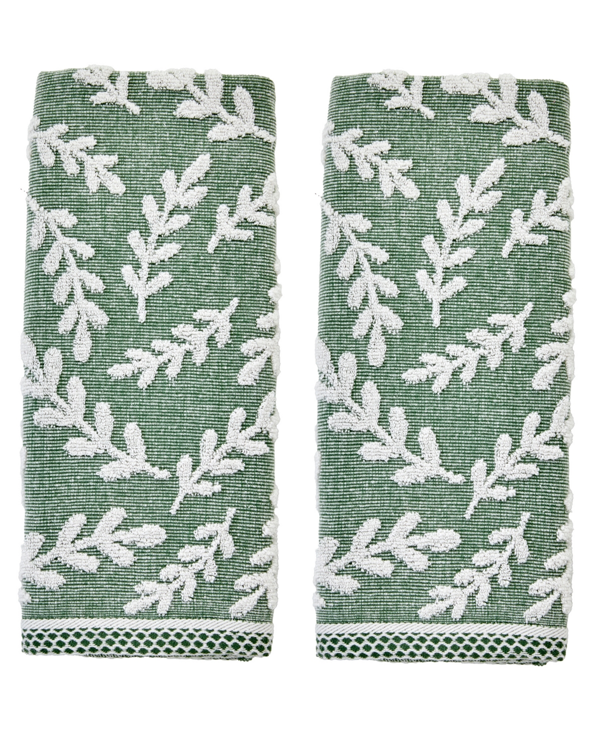 Click here for Skl Home Leaf Sprig Jacquard Hand Towel  Set of 2... prices