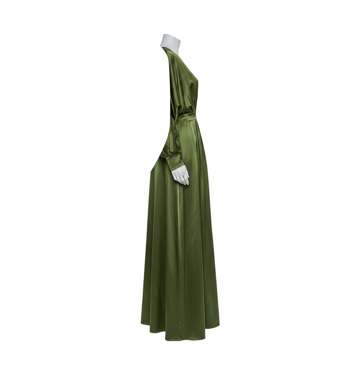 Click here for Pre-Owned Balmain Womens Green Silk Satin Pleated... prices