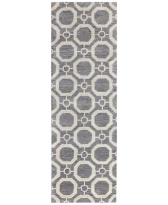 Gramercy Hex Grey 2'6'' x 8' Runner Rug - Macy's