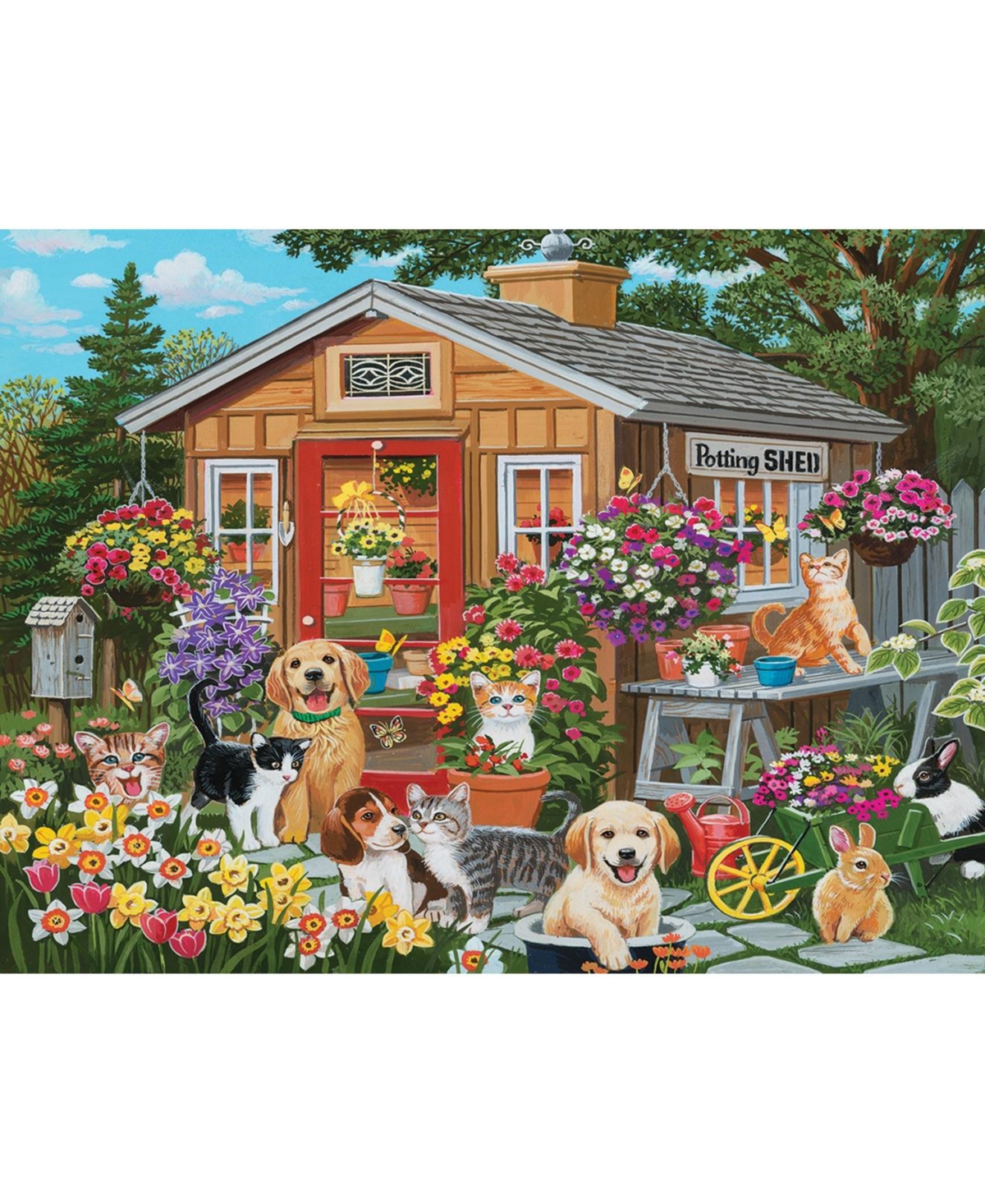 Click here for SunsOut Backyard Potting Shed 500 piece Jigsaw Puz... prices