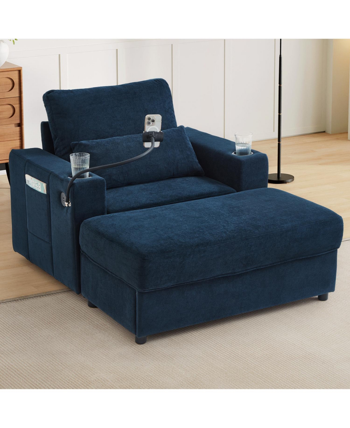 Click here for Streamdale Furniture Modern Armchair Chaise Lounge... prices