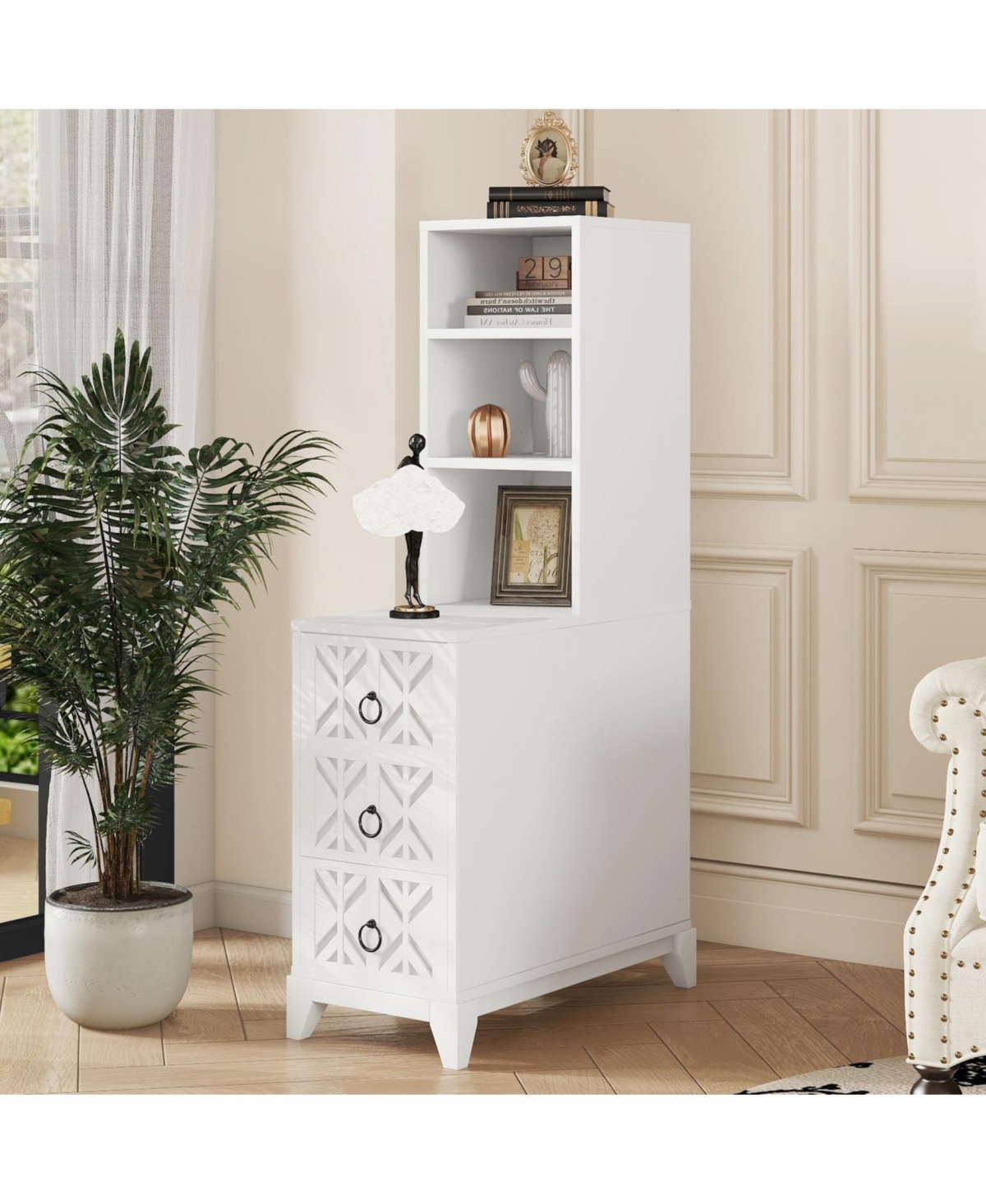 Click here for Streamdale Furniture End Table with 3 Drawers & Sh... prices