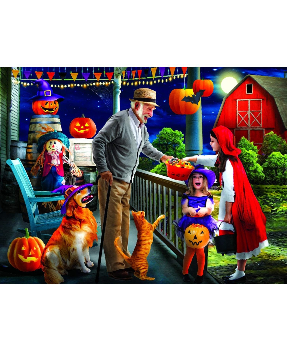 Click here for SunsOut Halloween at Grandpas 500 piece Jigsaw Puz... prices