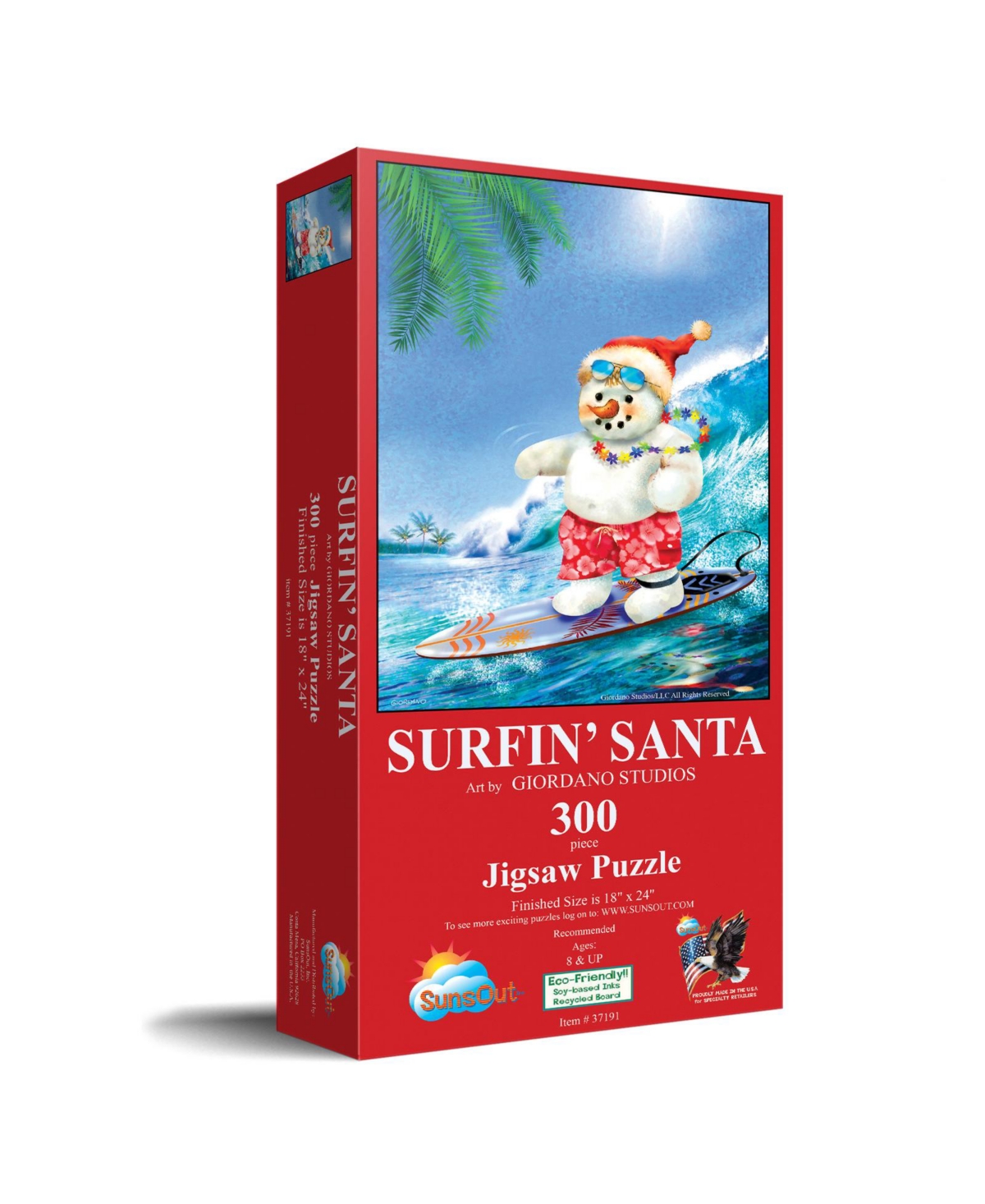 Click here for SunsOut Surfin Santa 300 piece Jigsaw Puzzle for A... prices