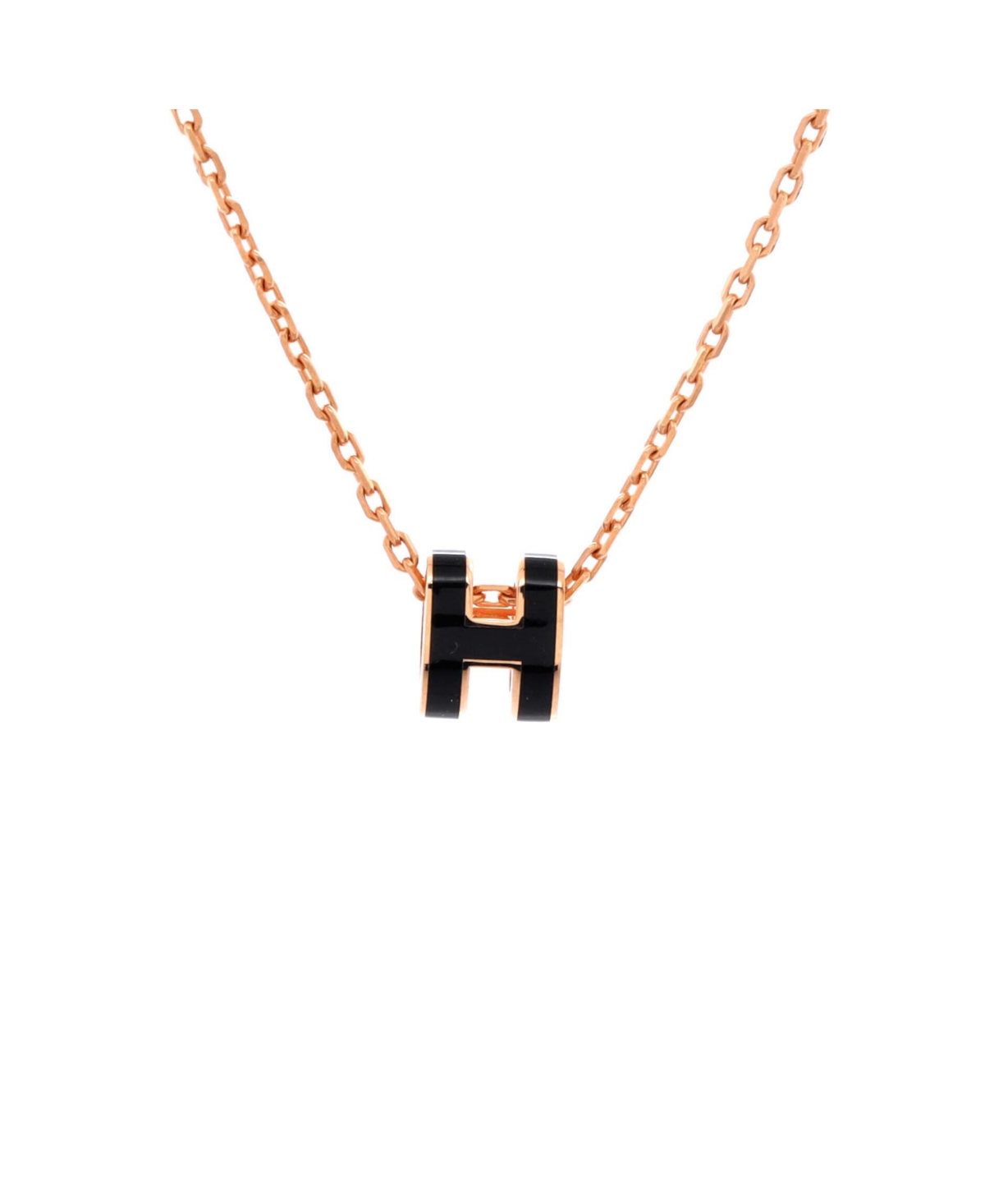 Click here for Pre-Owned HERMES Pop H Pendant Chain Necklace - En... prices