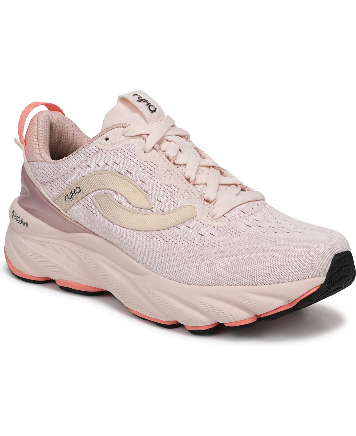 Click here for Ryka Womens Distance Round Toe Sneakers - Shell Pi... prices