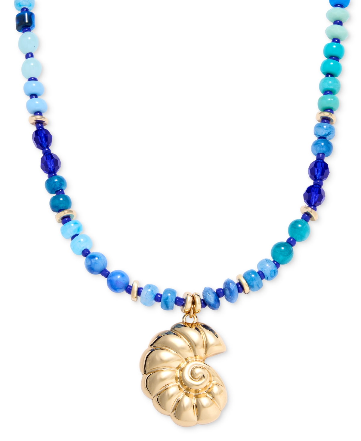 Click here for On 34th Beaded Shell Pendant Necklace  16 + 2 exte... prices