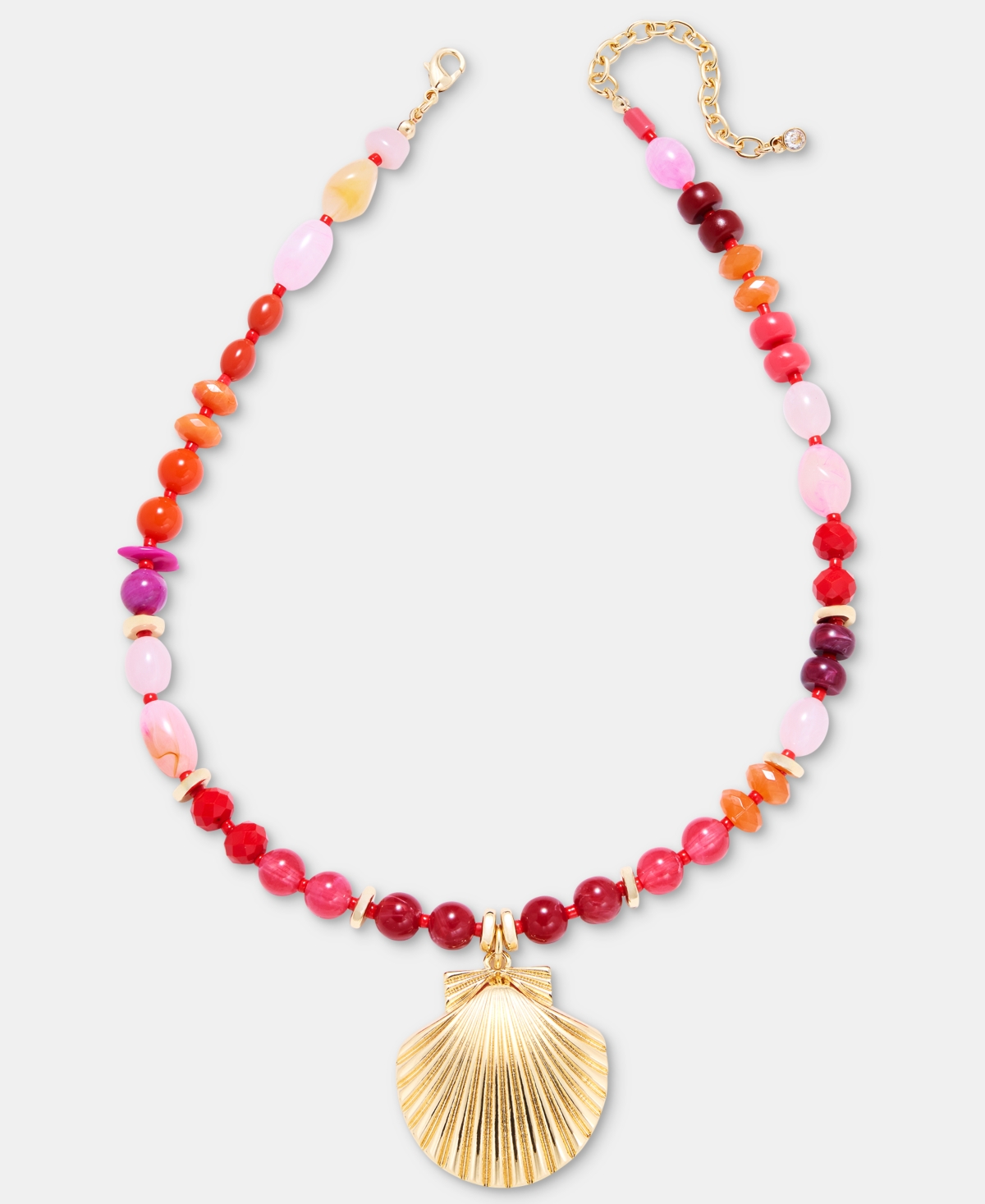 Click here for On 34th Beaded Shell Pendant Necklace  16 + 2 exte... prices