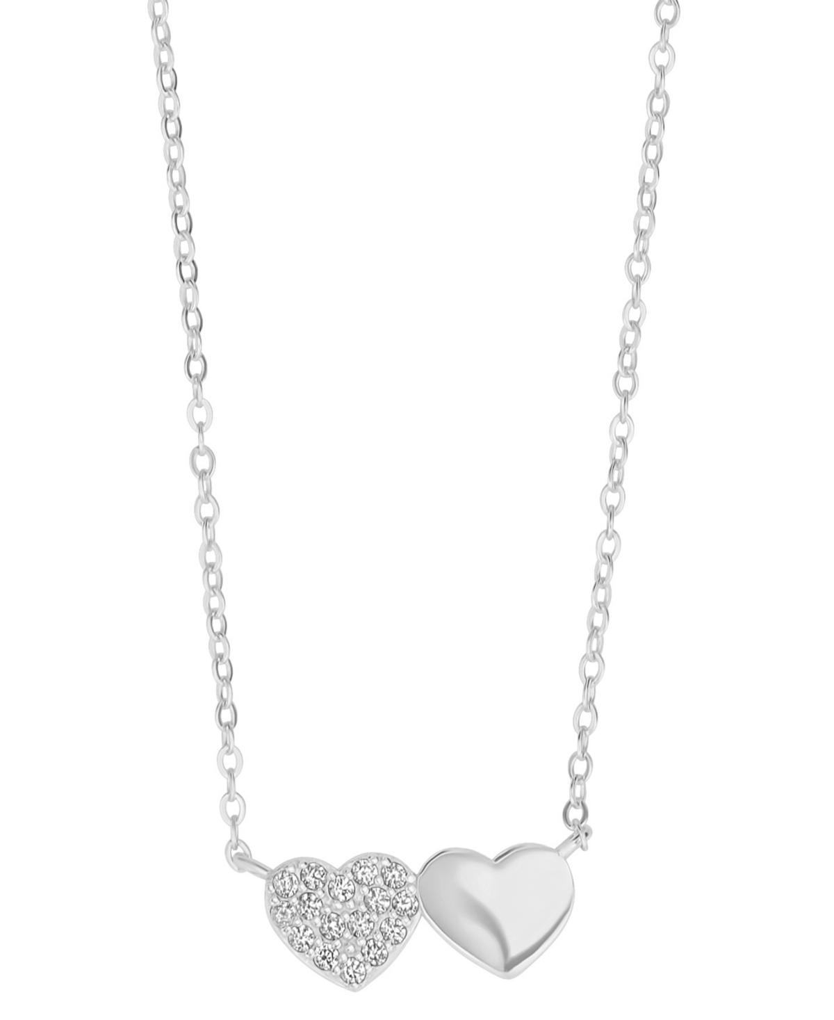 Click here for Macys Cubic Zirconia Two Hearts Pendant Necklace -... prices