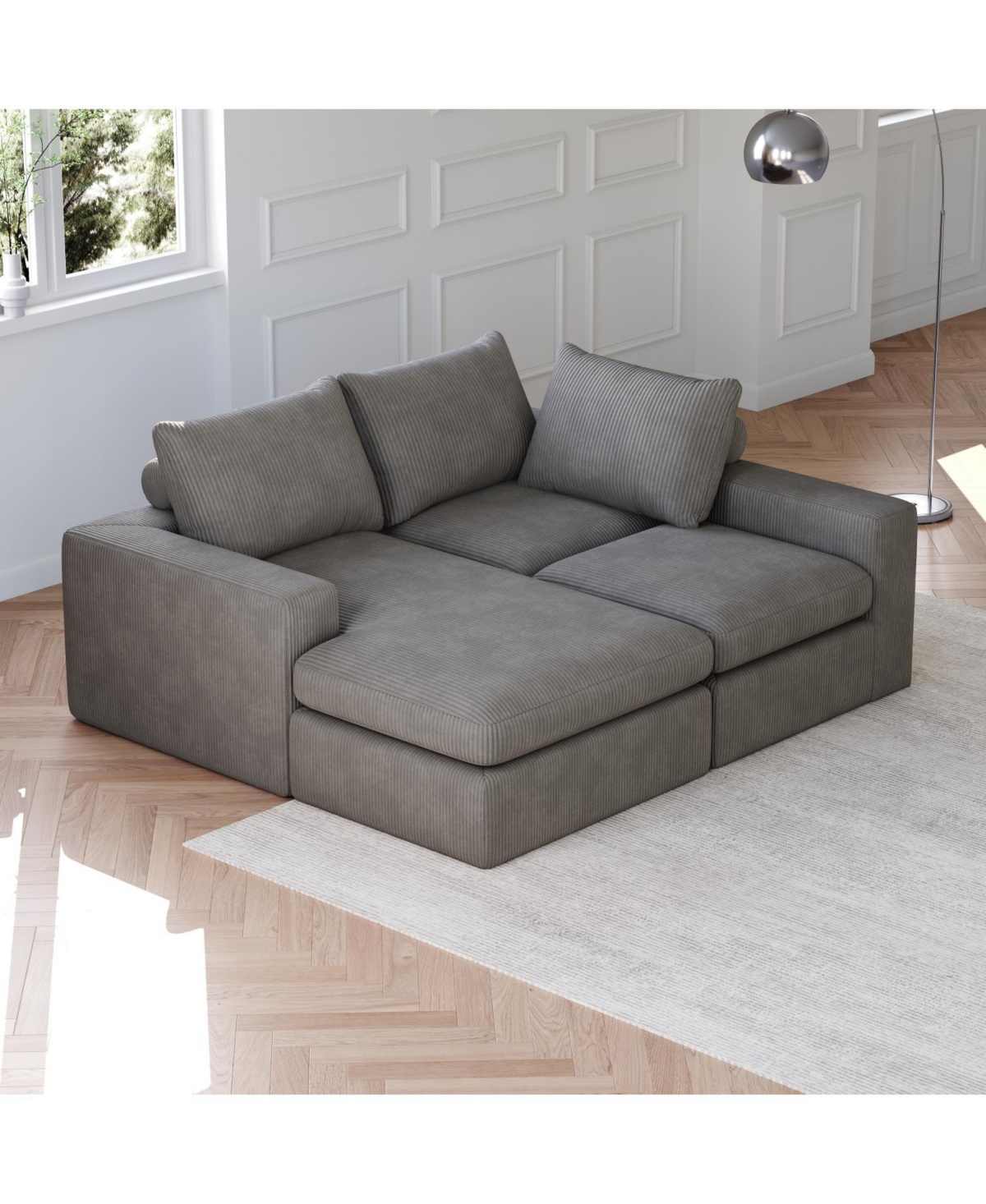 Click here for Streamdale Furniture 99" Corduroy Sectional S... prices