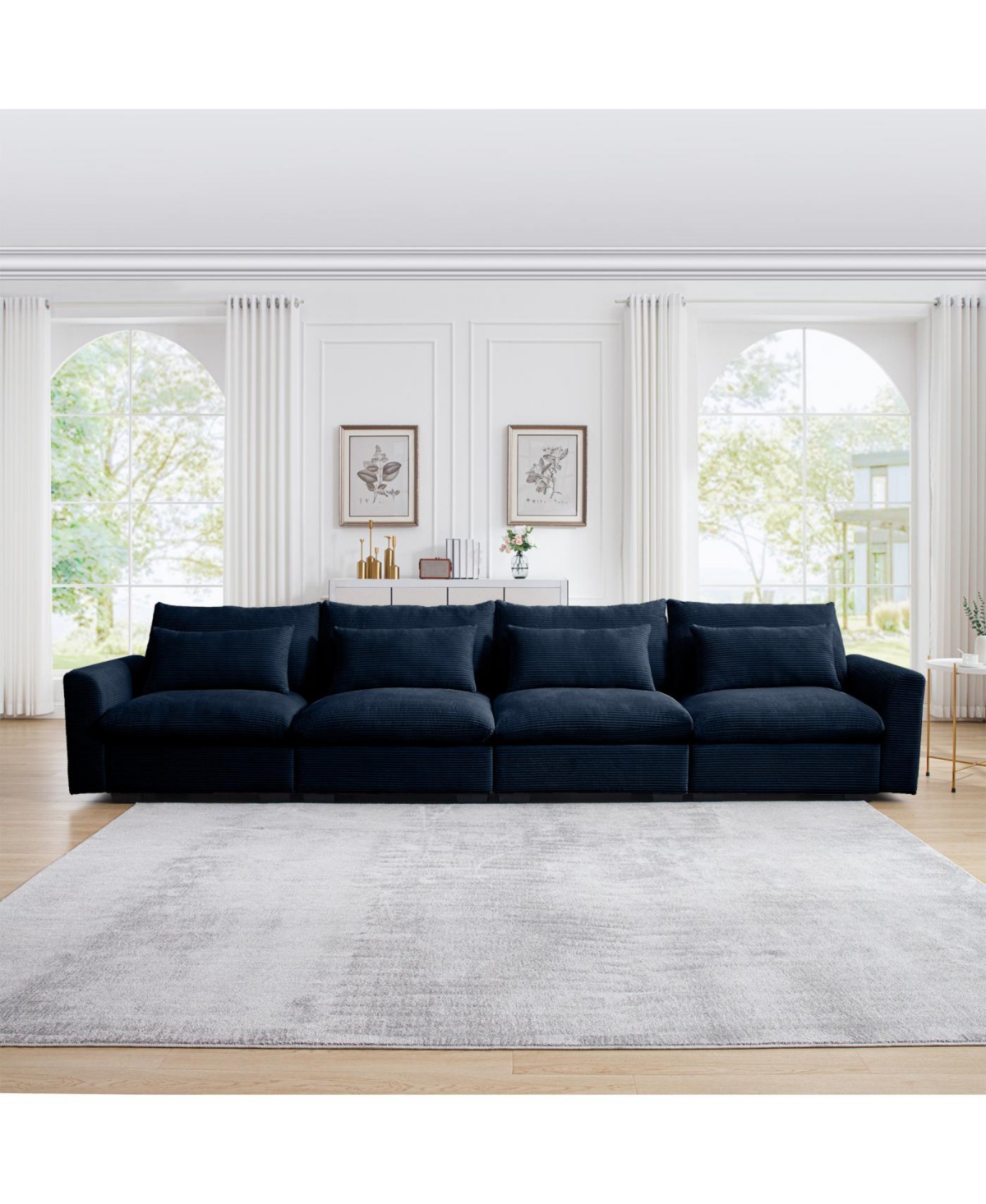 Click here for Streamdale Furniture 4 Seater Corduroy Couch with... prices