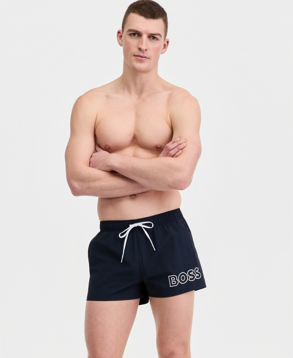 Click here for Boss by Hugo Boss Mens Goldeye 3 Swim Trunks - Nav... prices