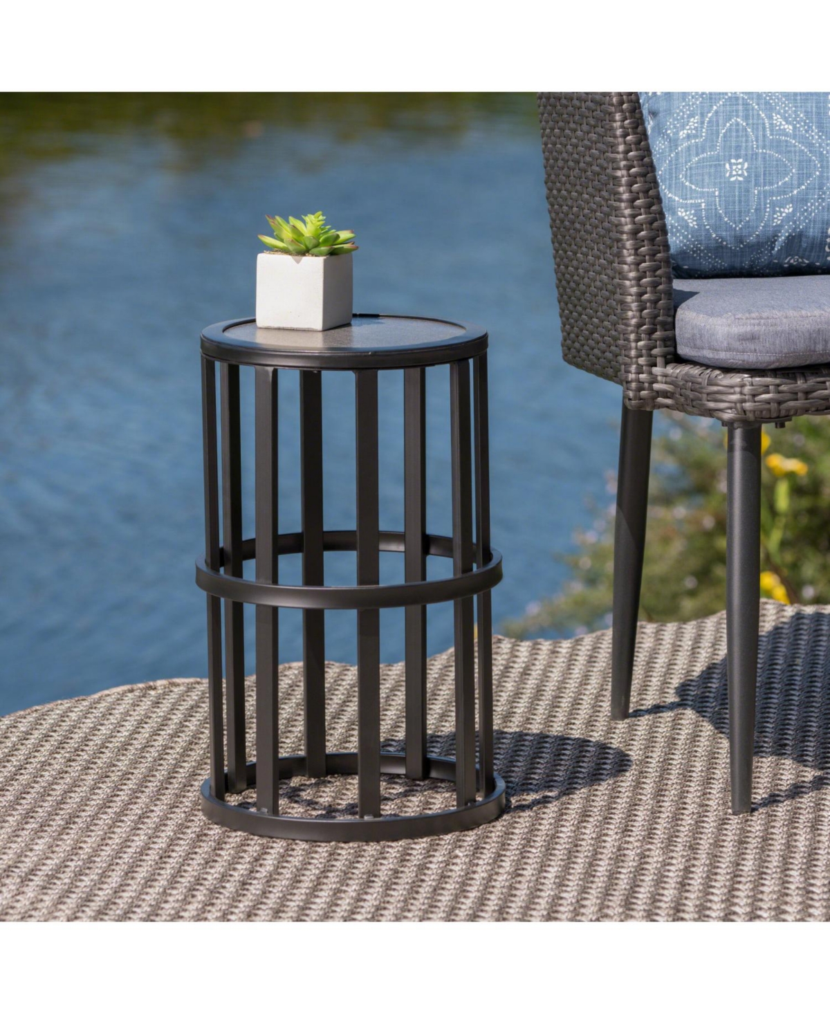 Click here for Streamdale Furniture Ceramic Tile Patio Side Table... prices