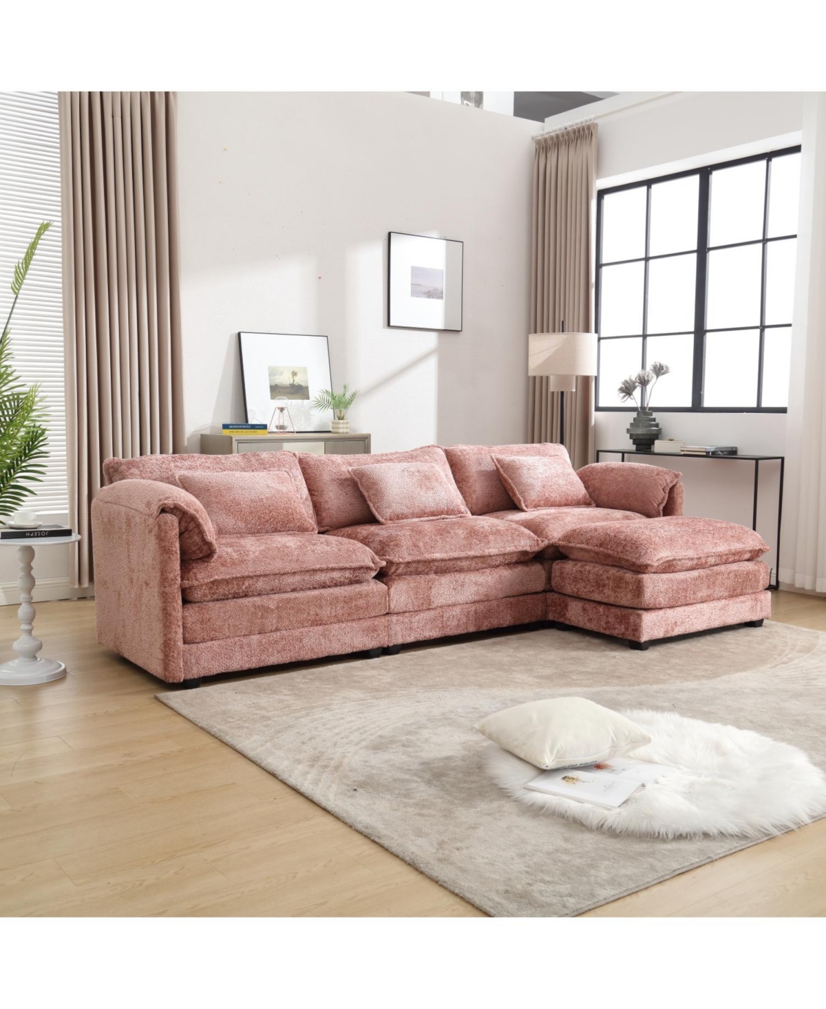 Click here for Streamdale Furniture Luxurious Chenille Boucle Sec... prices