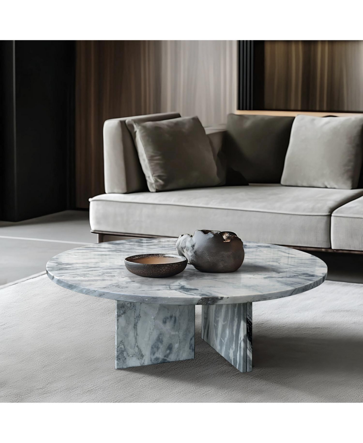 Click here for Streamdale Furniture Blue Gray Marble Coffee Table... prices