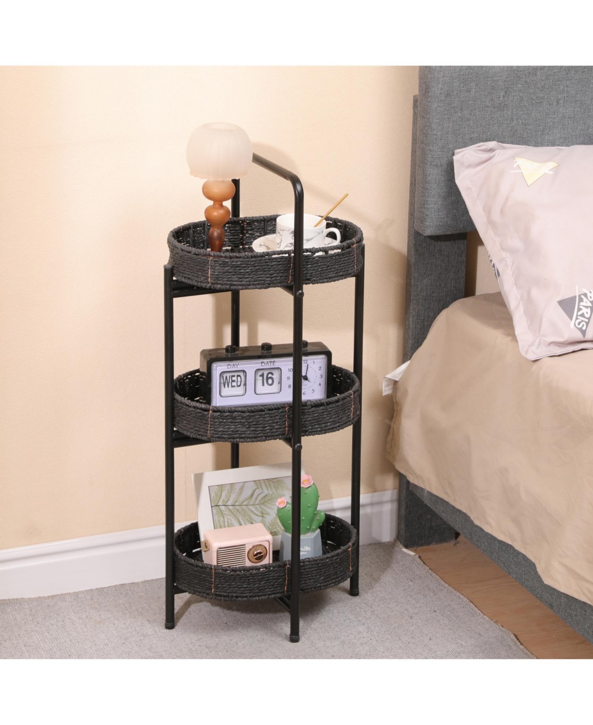 Click here for Streamdale Furniture Handwoven 3-Tier Oval Side Ta... prices