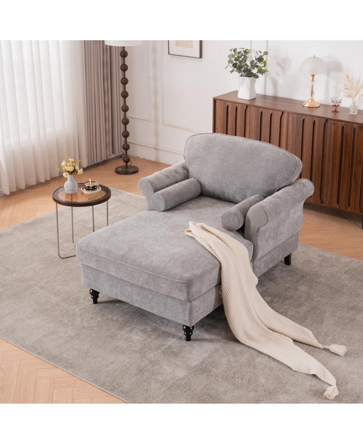 Click here for Streamdale Furniture Oversized Chenille Chaise Lou... prices
