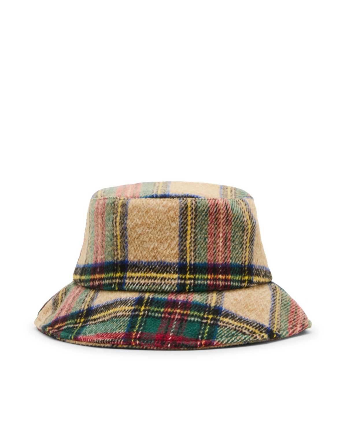 Click here for Steve Madden Small Tartan Plaid Bucket Hat - Ivory... prices